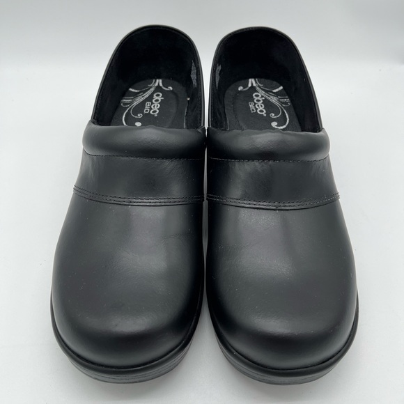 Abeo | Shoes | Abeo Bio System Black Leather Flora Clogs Womens Size 85 ...